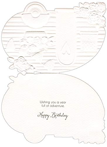 Pictura Camper with Pink Door Sienna Garden Die Cut Feminine Birthday Card for Her/Woman