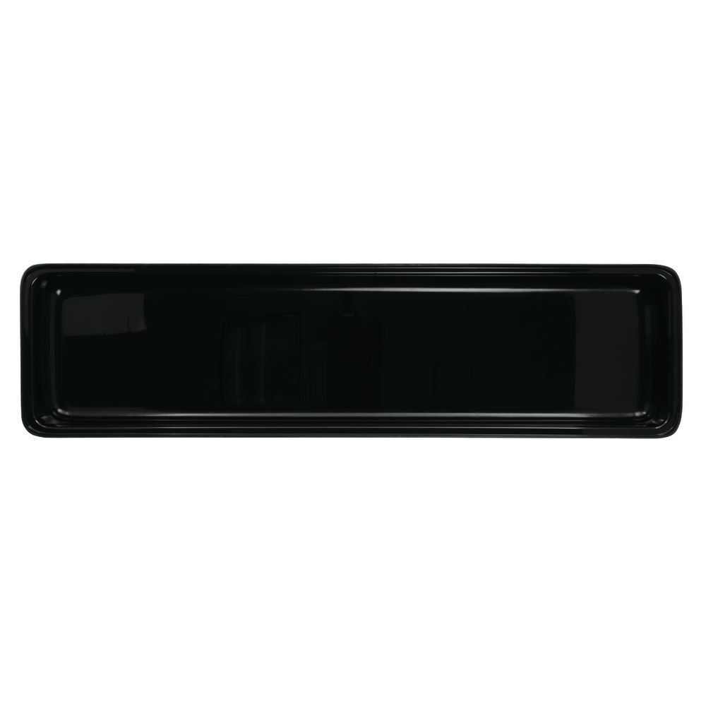 HUBERT Food Pan Black Acrylic - 30" L x 8" W x 2" D