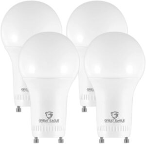 great eagle lighting corporation 15w (100w equivalent) gu24 led light bulb dimmable 5000k daylight, ul, replace cfl twist-in 2 prong (4-pack)