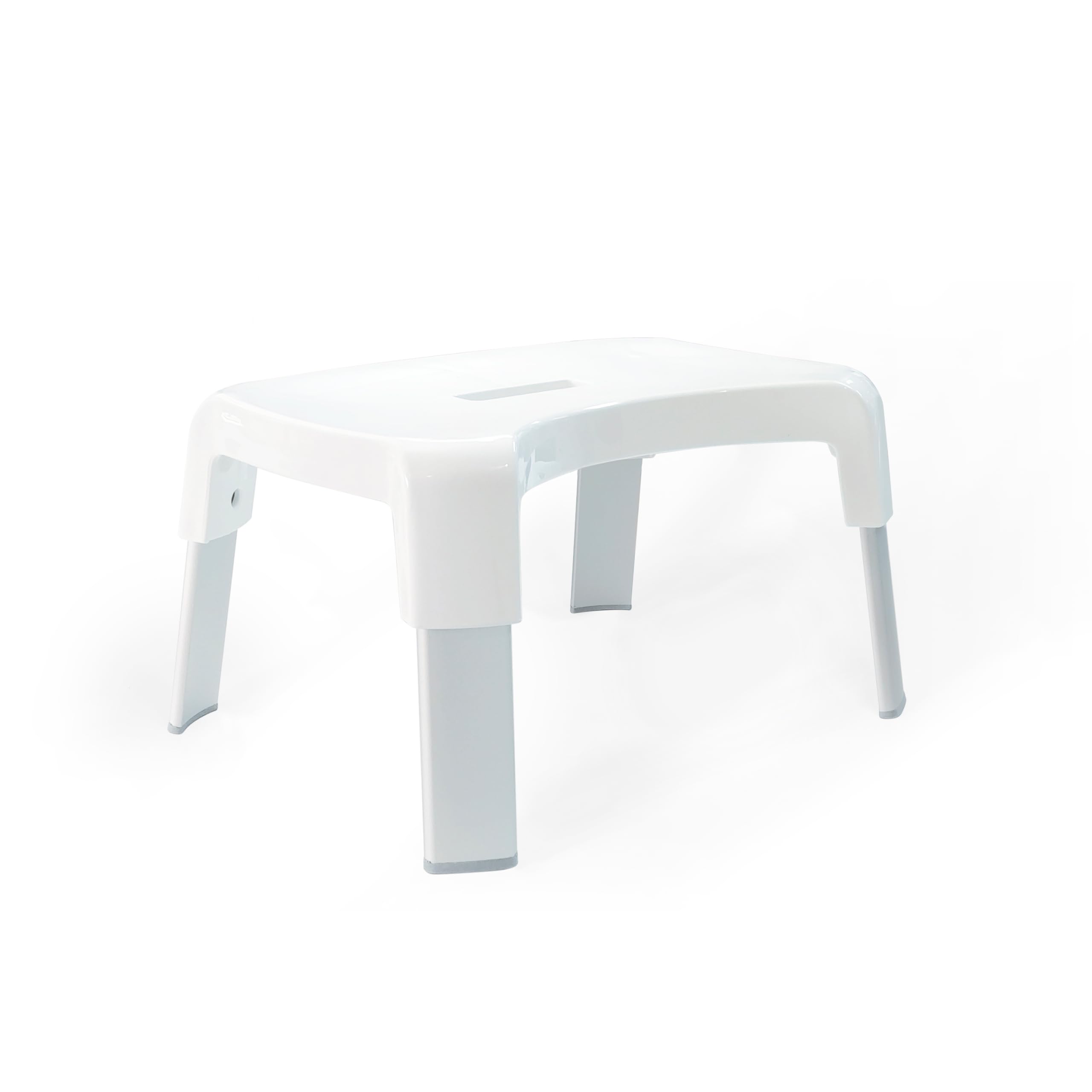 Better Living Products Smart Multi-Purpose Bathroom/Shower Stool, White with Aluminum Legs