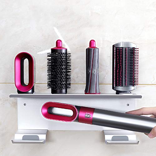 Buwico BUBM Wall Mount Holder for Dyson Airwrap Styler,Aluminum Alloy Wall Storage Organizer Stand Rack for Dyson Airwrap Pre-Styling Dryer (Only the Holder is sold, Not Included Hair Dryer)