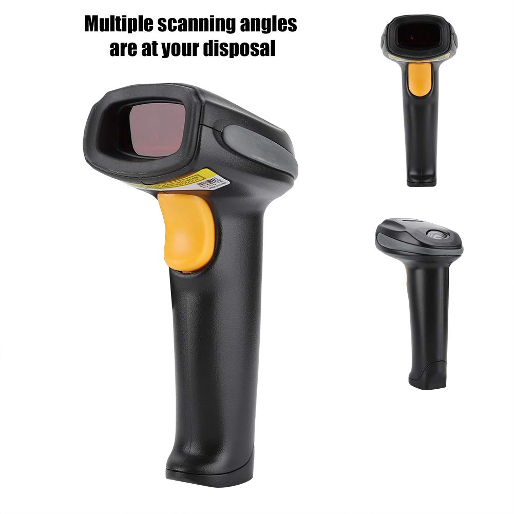 433MHz Barcode Scanner Handheld 32-Bit Barcode Decoder Reader with Charging Base Accurate and Fast Reading Pour PC/Notebook FG-WX2800C