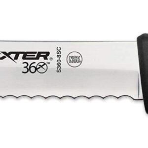 Dexter 8" Scalloped Bread Knife, Black Handle