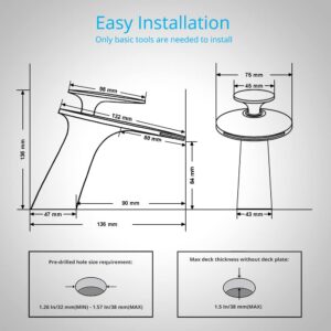 Wovier Oil Rubbed Bronze Waterfall Bathroom Sink Faucet,Single Handle Single Hole Brass Lavatory Vanity Faucet,Slanted Body Basin Mixer Tap with Supply Hose and Pop Up Drain Assembly