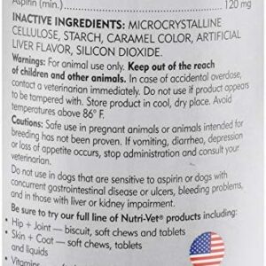 Nutri-Vet K9 Aspirin 120mg Liver Chewables for Small Dogs 100 count - 3 Pack