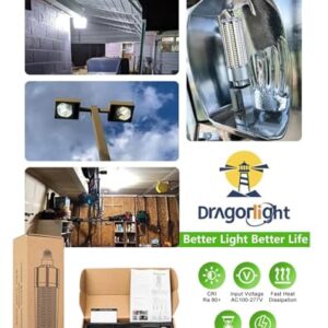 DragonLight 120W Commercial Grade Corn LED Light Bulb(400 Watt Metal Halide/HID/HPS Replacement) E26/E39 Large Mogul Base LED Lamp 5000K Daylight 14,400LM for High Bay Area Lighting