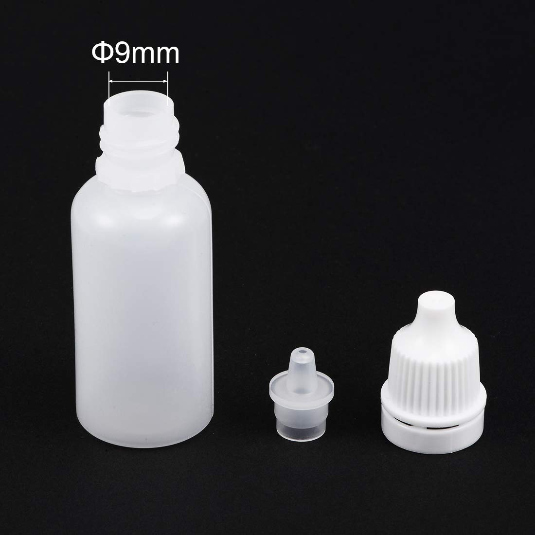 uxcell Plastic Dropper Bottle, 15ml/0.5oz Small Mouth Drop Bottles Empty Squeezable Eye Liquid Dropper Bottle 10pcs