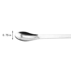 Maxmoral 1 Set Stainless Steel Micro Lab Sampling Scoop Spatulas Combination Reagent Spoon Laboratory Supplies (Pack of 4)