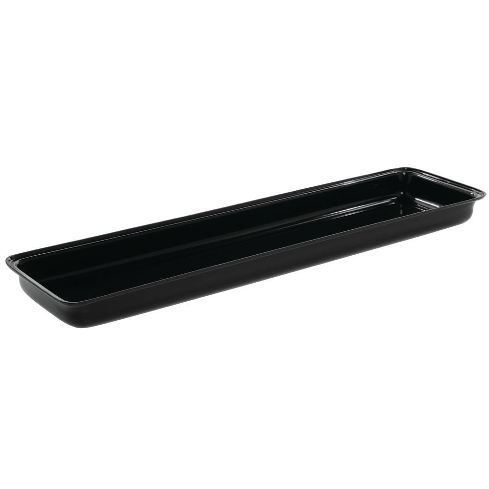 HUBERT Food Pan Black Acrylic - 30" L x 8" W x 2" D