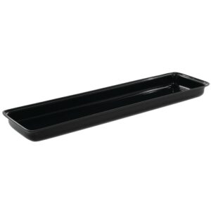 hubert food pan black acrylic - 30" l x 8" w x 2" d