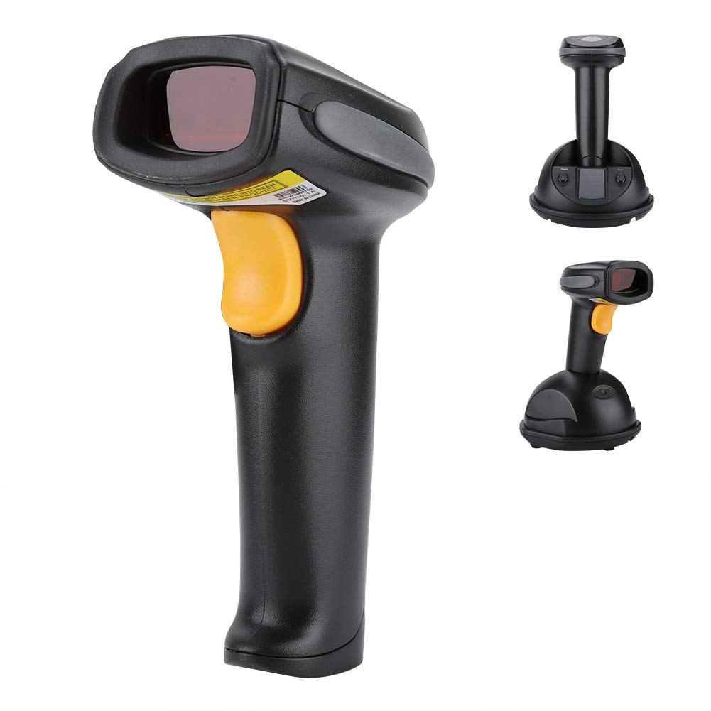 433MHz Barcode Scanner Handheld 32-Bit Barcode Decoder Reader with Charging Base Accurate and Fast Reading Pour PC/Notebook FG-WX2800C