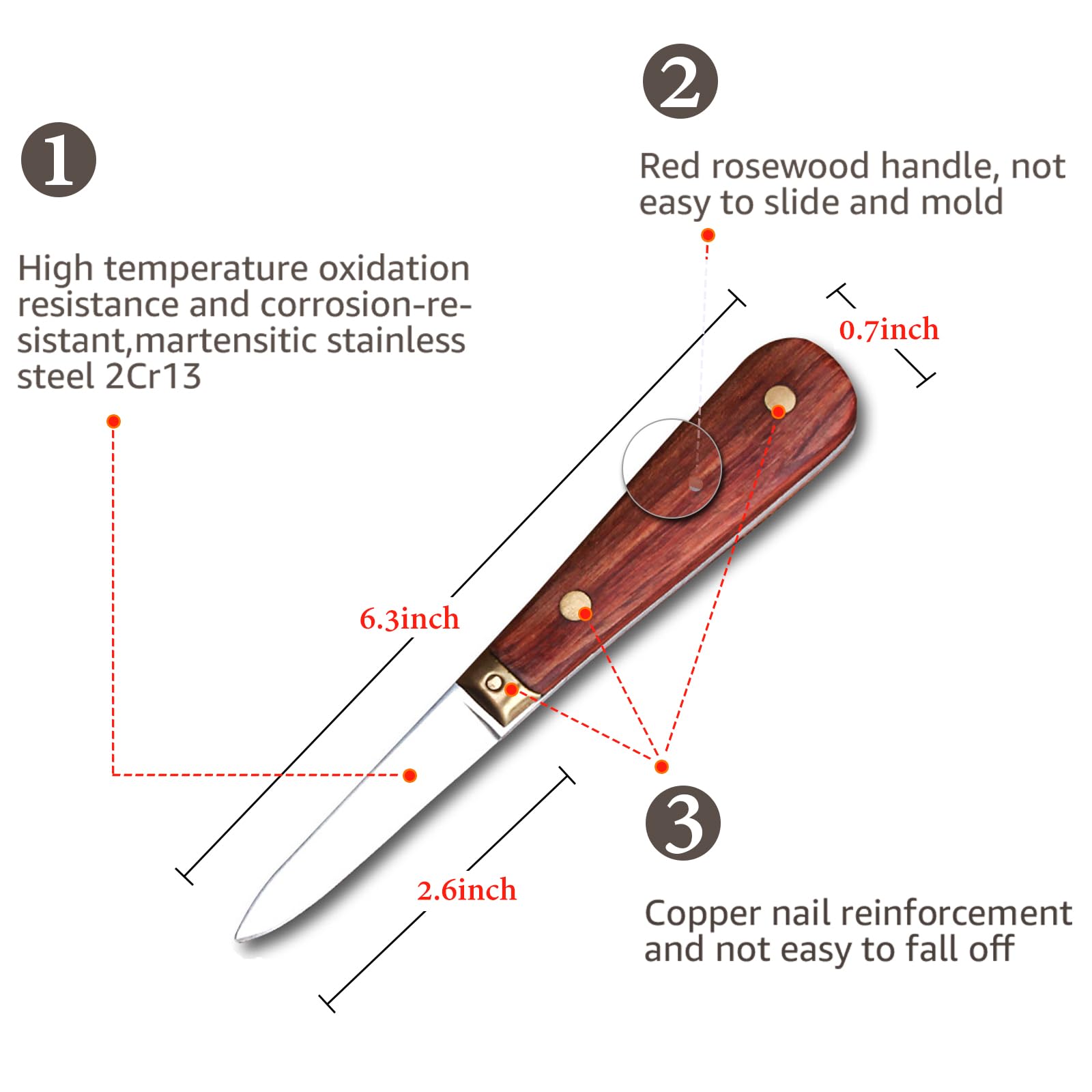 SPEENSUN Oyster Shucking Knife, Oyster Knife, Shucking Knife Not Easy to Break and Bend, More Secure with Oyster Shucking Knife and Gloves (2 Knife and 1 Glove L), Best Oyster Shucking Set