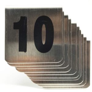 Oceovc Liphontcta 10 Pcs Metal Tent Style Stackable Table Numbers,Place Cards Suitable for Earphones