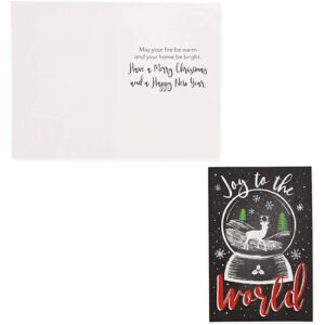 48 Pack Merry Christmas Cards with Envelopes 4x6, Festive Holiday Greeting Card for Xmas, 6 Chalkboard Designs