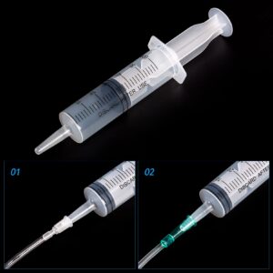 SHAOTONG 60ml Syringe with 40 Inch Tube and Tip Adapter, for Feeding Pets, Liquid Refilling, Drawing Oil Fluid