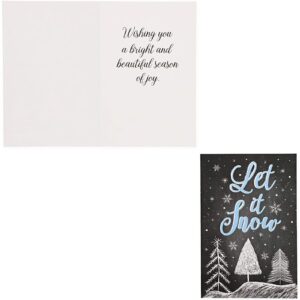 48 Pack Merry Christmas Cards with Envelopes 4x6, Festive Holiday Greeting Card for Xmas, 6 Chalkboard Designs