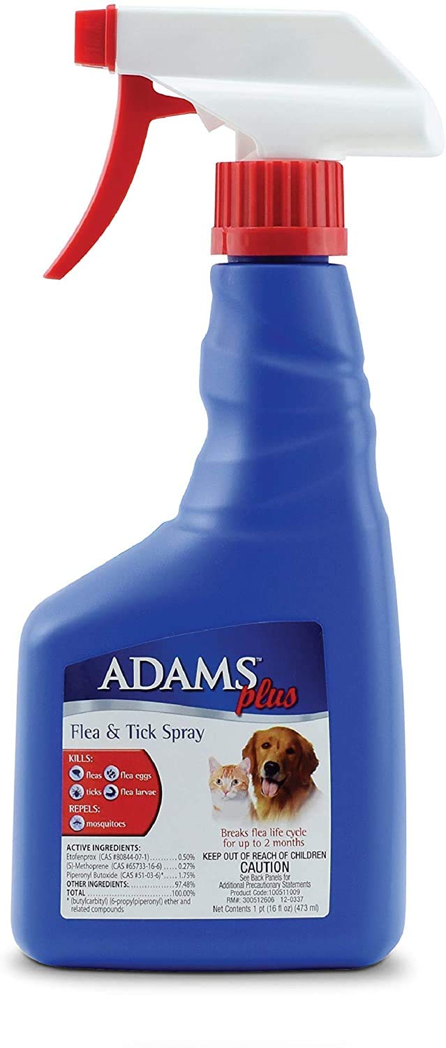 Adams Flea & Tick Spray Plus Precor 16 oz - Pack of 3