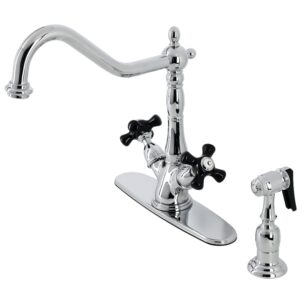 kingston brass ks1231pkxbs duchess kitchen faucet, polished chrome