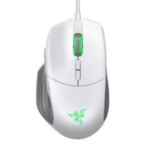 razer basilisk gaming mouse: 16,000 dpi optical sensor - chroma rgb lighting - 8 programmable buttons - mechanical switches - customizable scroll resistance - mercury white