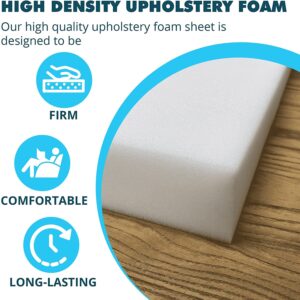 Foamma 2" x 24" x 72" High Density Upholstery Foam 1 Pack - Replacement Couch Cushion Foam, High Density Foam Cushion, Couch Foam, Couch Filler Stuffing, Chair Foam, Upholstery Foam for Couch Cushions