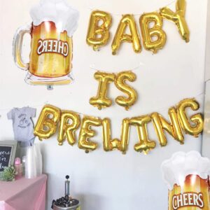 JeVenis Baby is Brewing Balloons Baby is Brewing Banner Baby Reveal Balloons Baby Brewing Baby Shower Decor Baby Gender Reveal Decoration