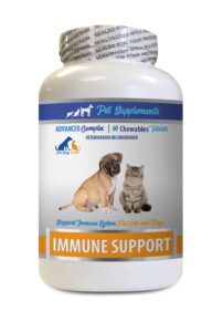 cat allergy protection - pet immune support - for dogs and cats only - natural - vets choice - licorice root for cats - 60 treats (1 bottle)