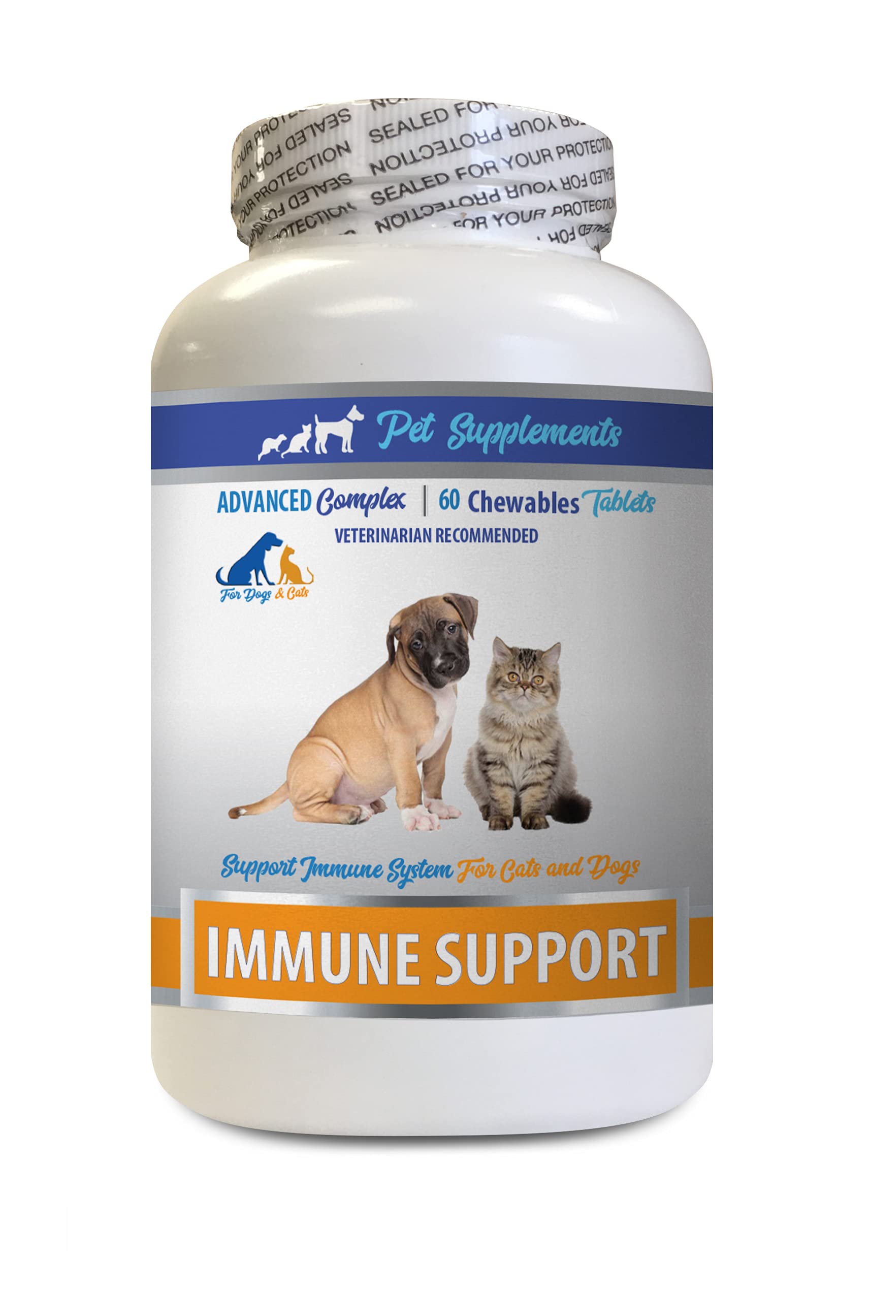 cat Allergy Protection - PET Immune Support - for Dogs and Cats ONLY - Natural - VETS Choice - Licorice Root for Cats - 60 Treats (1 Bottle)