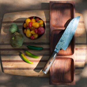 Shun Premier 7-Inch Santoku Knife and Kai Retractable Knife Sharpener Set