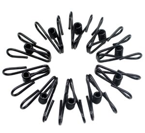 30 pcs 2 inch black chip clips pvc coating high elasticity strength anti-rust steel chip bag clips, food clips and clothes pins