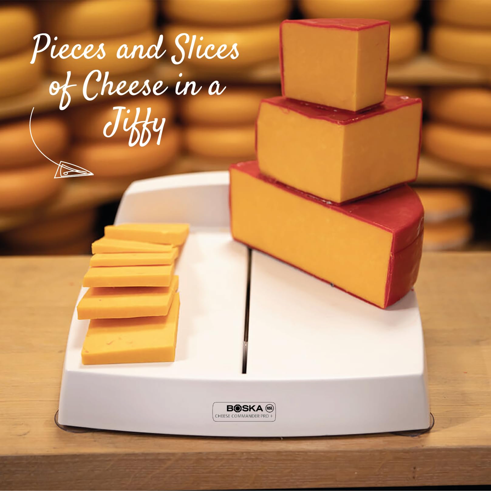 Cheese Slicer With Adjustable Thickness - Wire Cheese Slicer For Mozzarella Cheese, Cheddar Cheese, Gouda Cheese - Cheese Slicers For Block Cheese Heavy Duty Wires