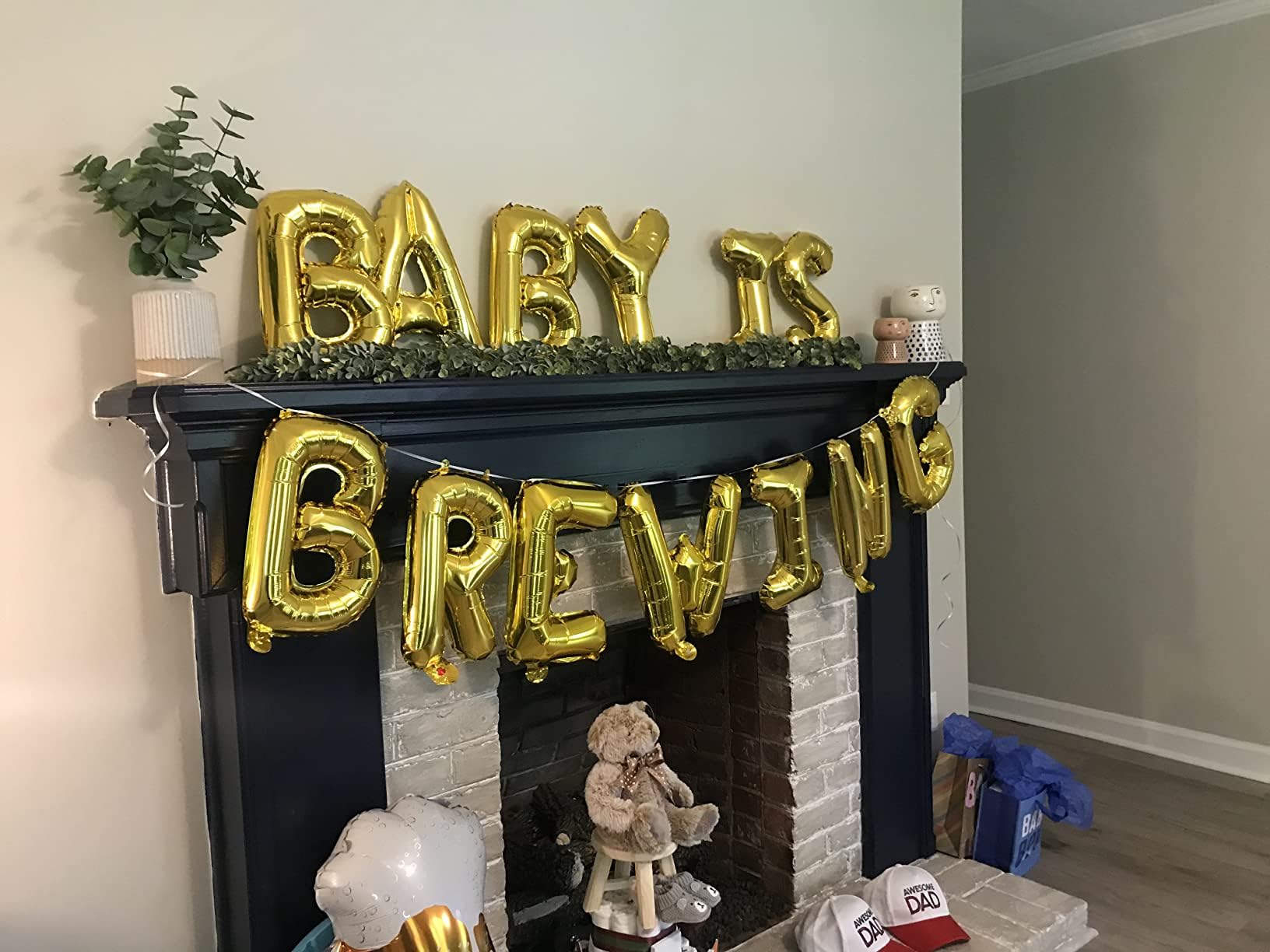 JeVenis Baby is Brewing Balloons Baby is Brewing Banner Baby Reveal Balloons Baby Brewing Baby Shower Decor Baby Gender Reveal Decoration