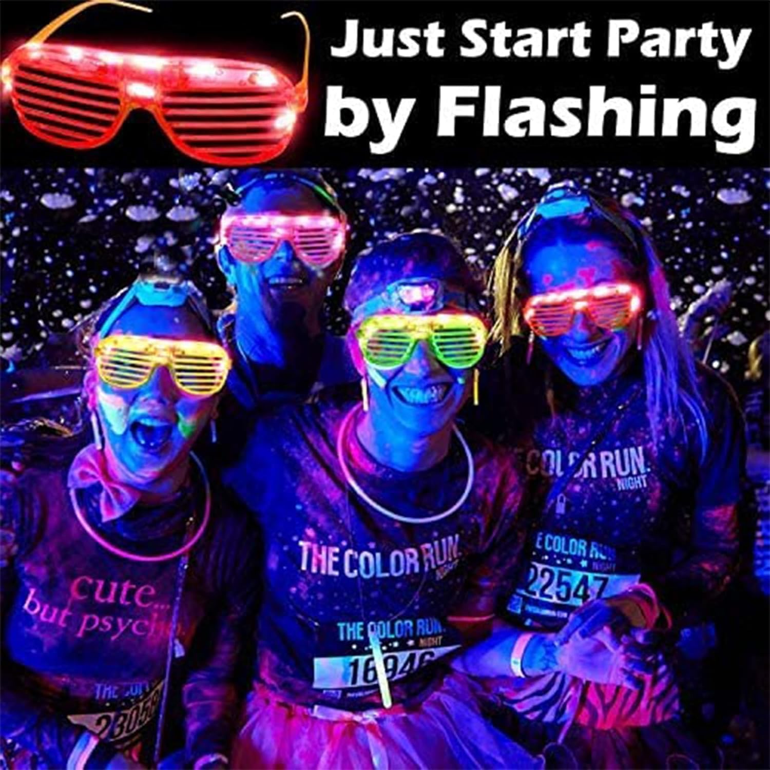 36 Pack LED Glasses New Years Eve Party Supplies Glow In The Dark for Kids Adult Rave Neon Flashing Sunglasses Glow Sticks Glasses New Years Light Up Accessories for New Years Birthday Decorations