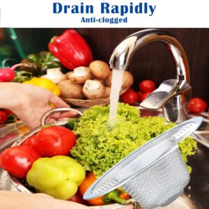 2 Pcs Heavy Duty Stainless Steel Slop Basket Filter Trap, 3.54" Top / 1.65" Mesh Metal Sink Strainer, Perfect for Kitchen Sink/Bathroom Bathtub RV Wash Basin Floor Drain Balcony Drain Hole