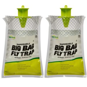 rescue! big bag fly trap – disposable, outdoor use - 2 traps