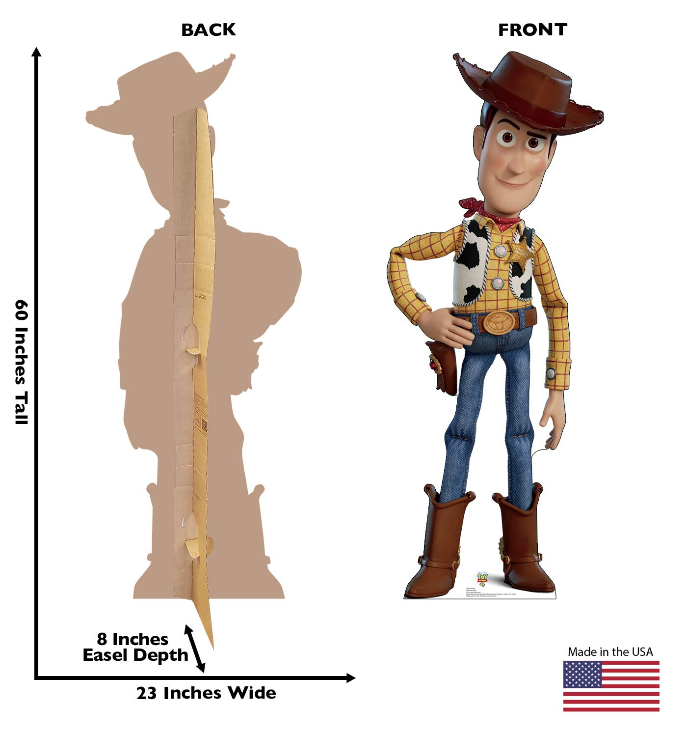 Cardboard People Woody Life Size Cardboard Cutout Standup - Disney Pixar Toy Story 4 (2019 Film)