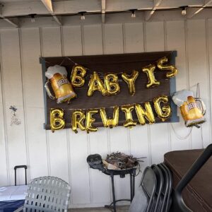 JeVenis Baby is Brewing Balloons Baby is Brewing Banner Baby Reveal Balloons Baby Brewing Baby Shower Decor Baby Gender Reveal Decoration