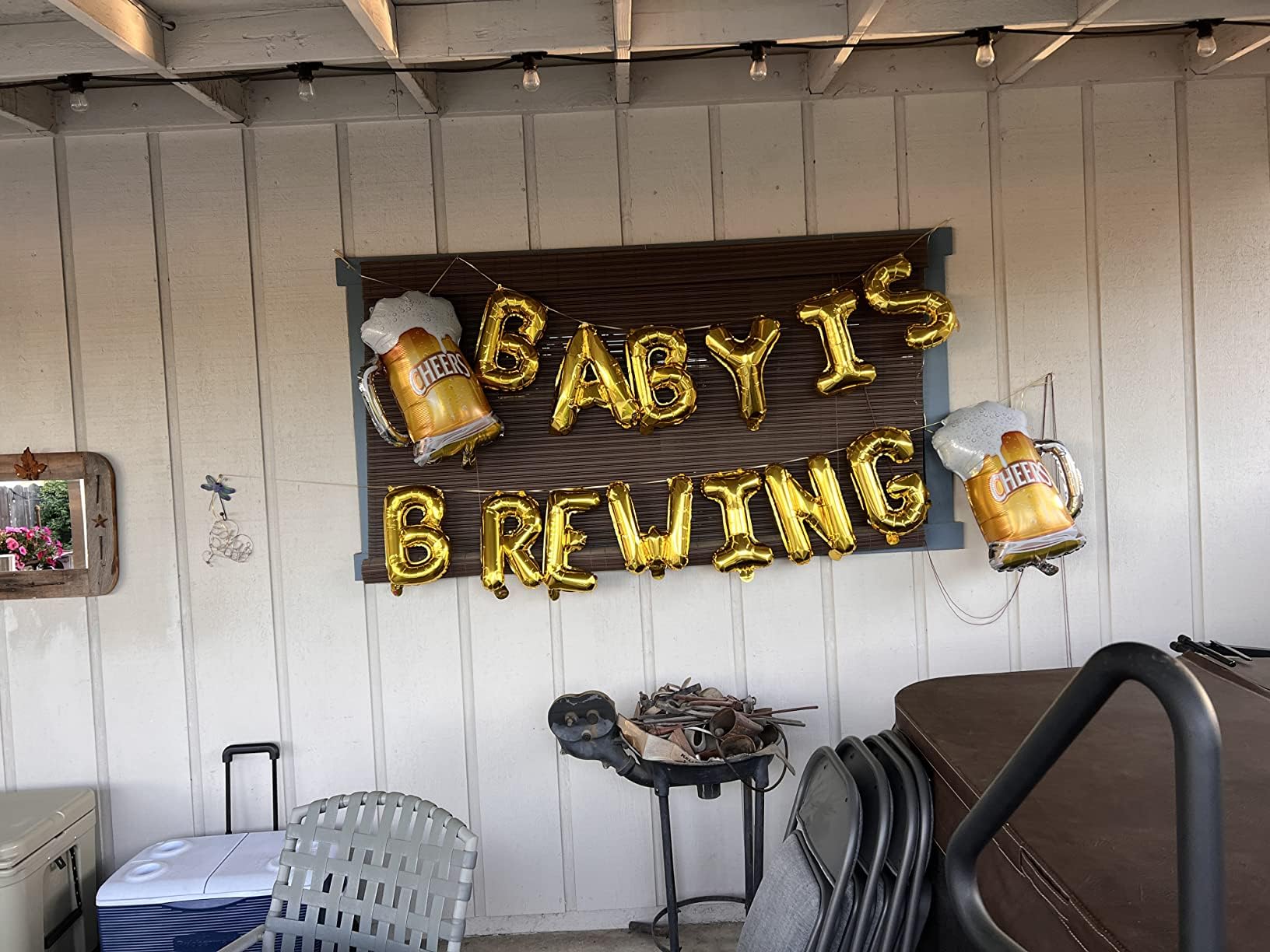 JeVenis Baby is Brewing Balloons Baby is Brewing Banner Baby Reveal Balloons Baby Brewing Baby Shower Decor Baby Gender Reveal Decoration