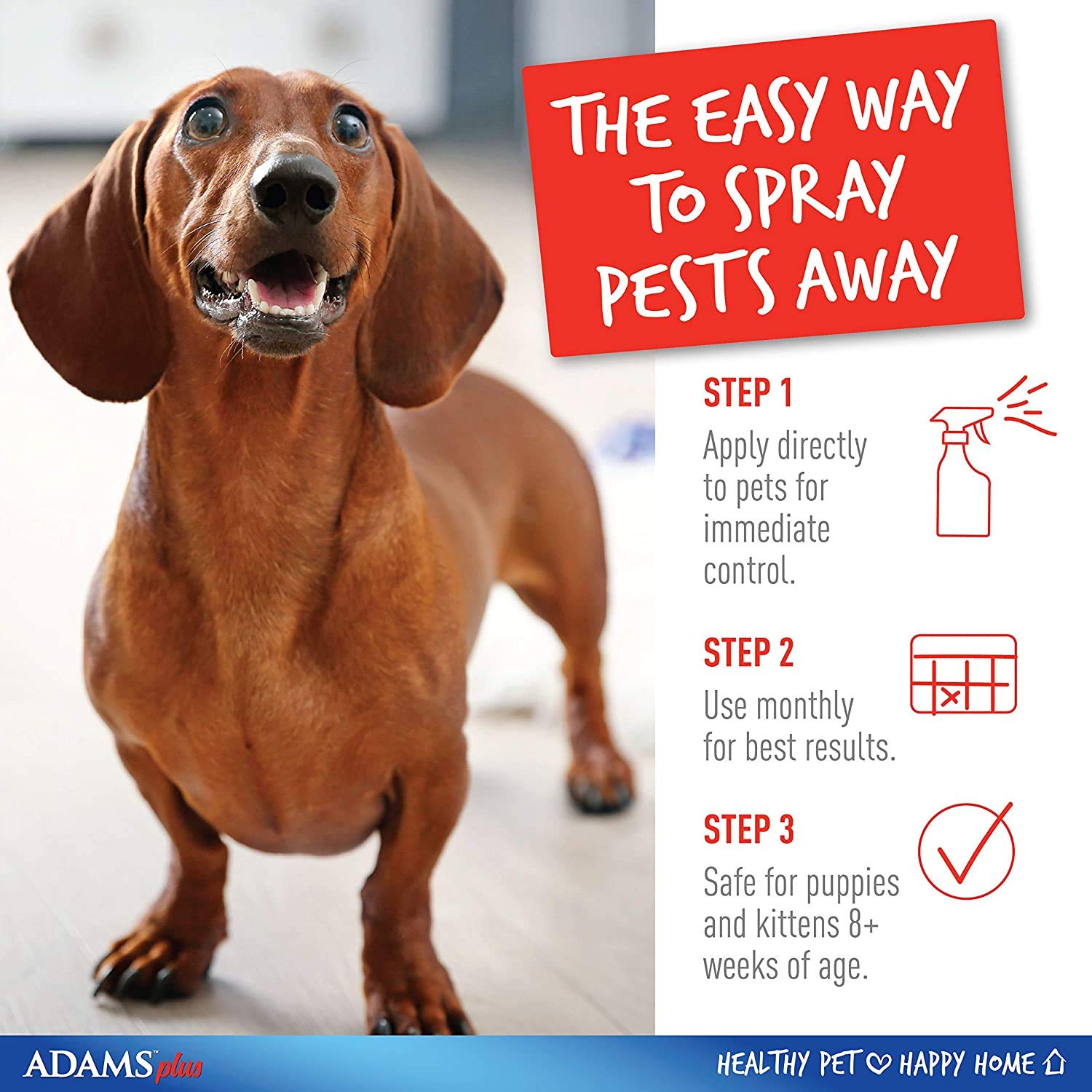 Adams Flea & Tick Spray Plus Precor 16 oz - Pack of 3