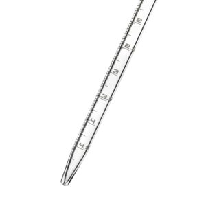 EISCO Serological Pipette, 5ml - Class A, Tolerance ±0.030ml - White Graduations - Color Code, Red - Calibrated for Delivery to Jet - Borosilicate Glass