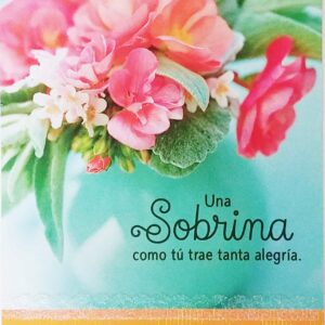 Greeting Card Feliz Cumpleanos Sobrina - Happy Birthday to Niece in Spanish Espanol Hoy es un dia para sentirte celebrada, apreciada y muy querida