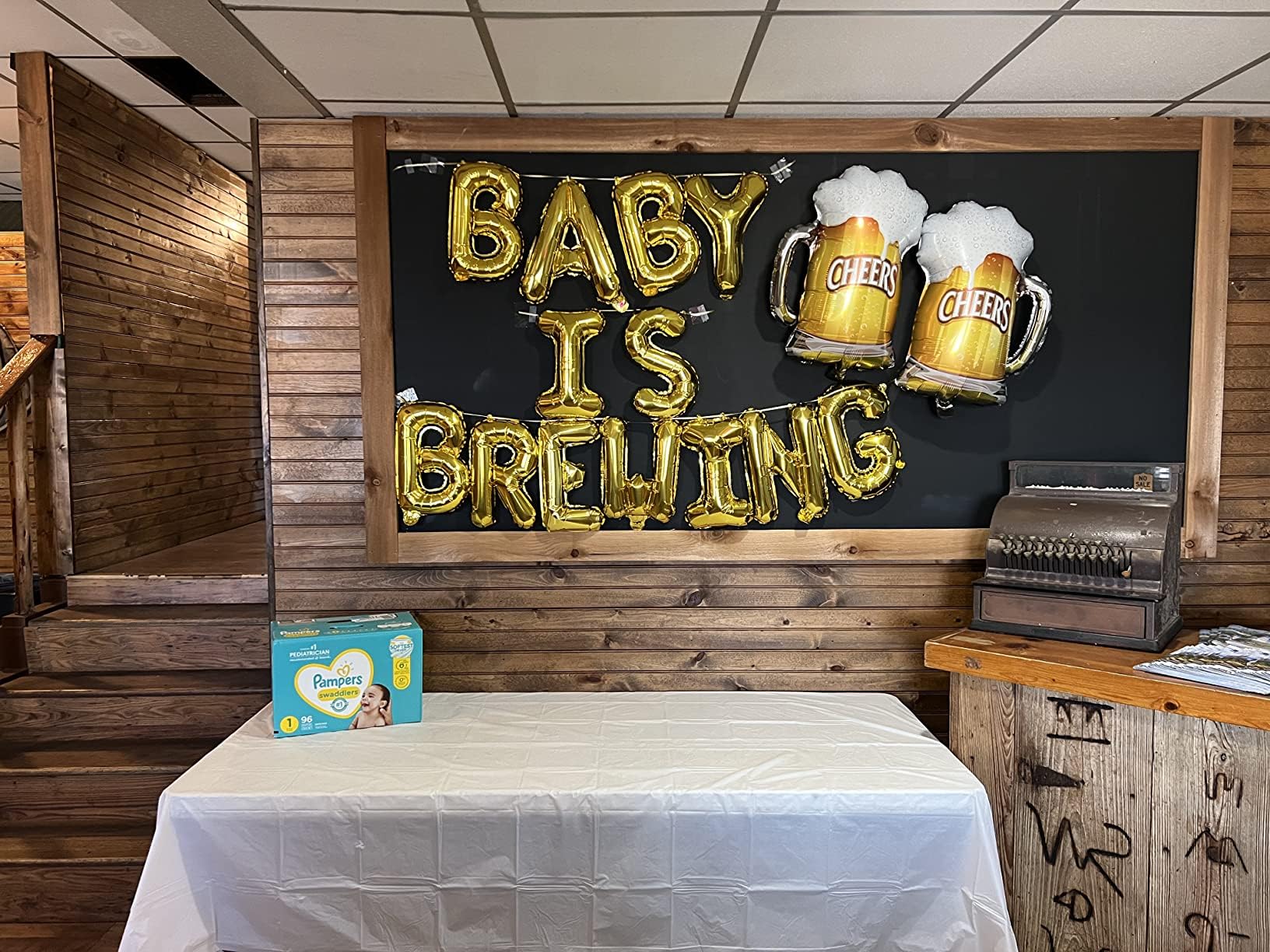 JeVenis Baby is Brewing Balloons Baby is Brewing Banner Baby Reveal Balloons Baby Brewing Baby Shower Decor Baby Gender Reveal Decoration