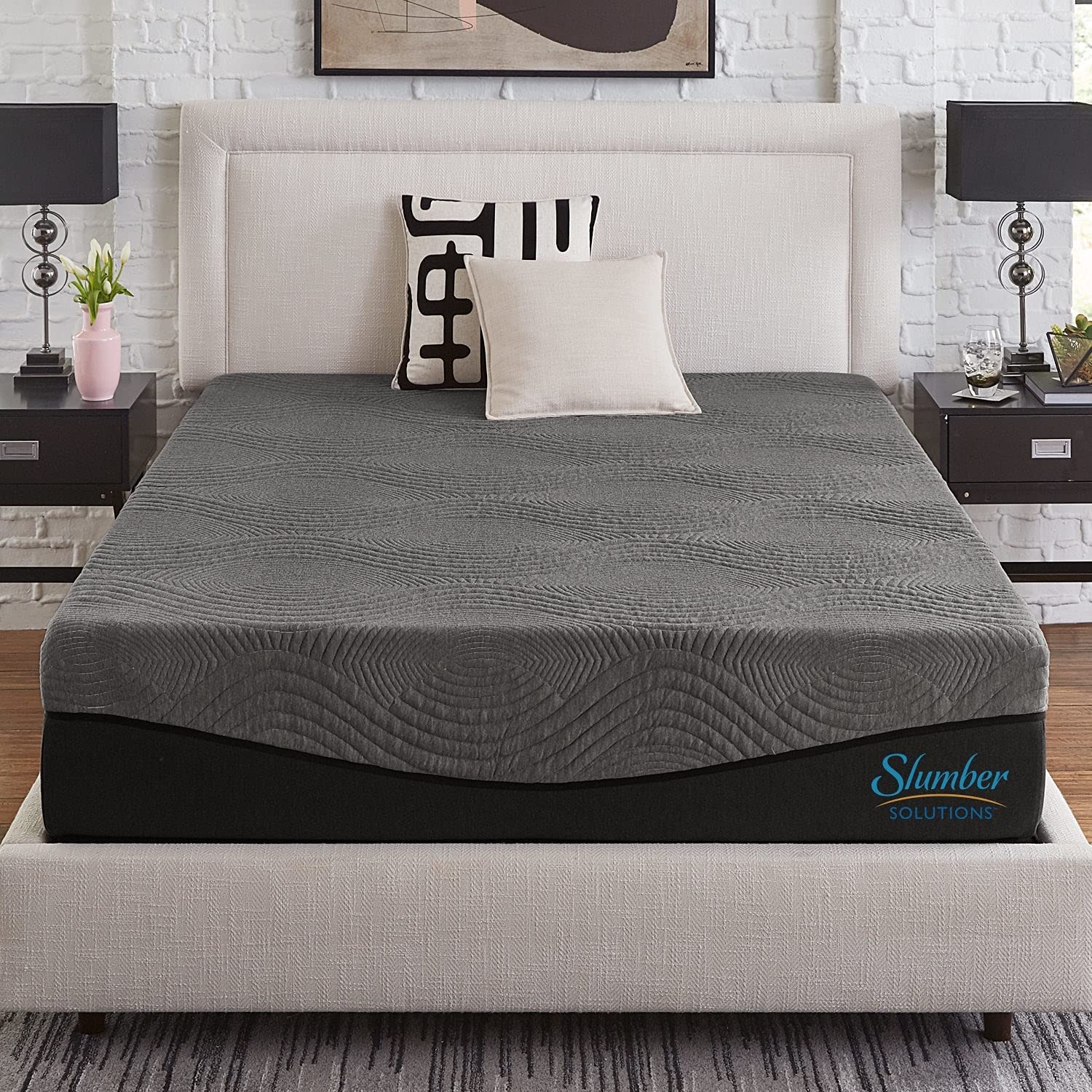 Slumber Solutions Active 14-inch Charcoal Memory Foam Mattress Full