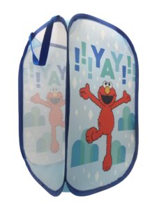 sesame street elmo yay pop up hamper - mesh laundry basket/bag with durable handles, 22" x 14" (official sesame street product)