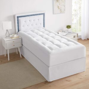 the mega-thick mattress pad topper pillow-top - twin xl white