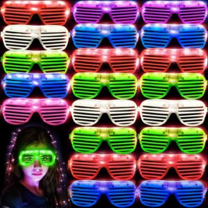 36 pack led glasses new years eve party supplies glow in the dark for kids adult rave neon flashing sunglasses glow sticks glasses new years light up accessories for new years birthday decorations