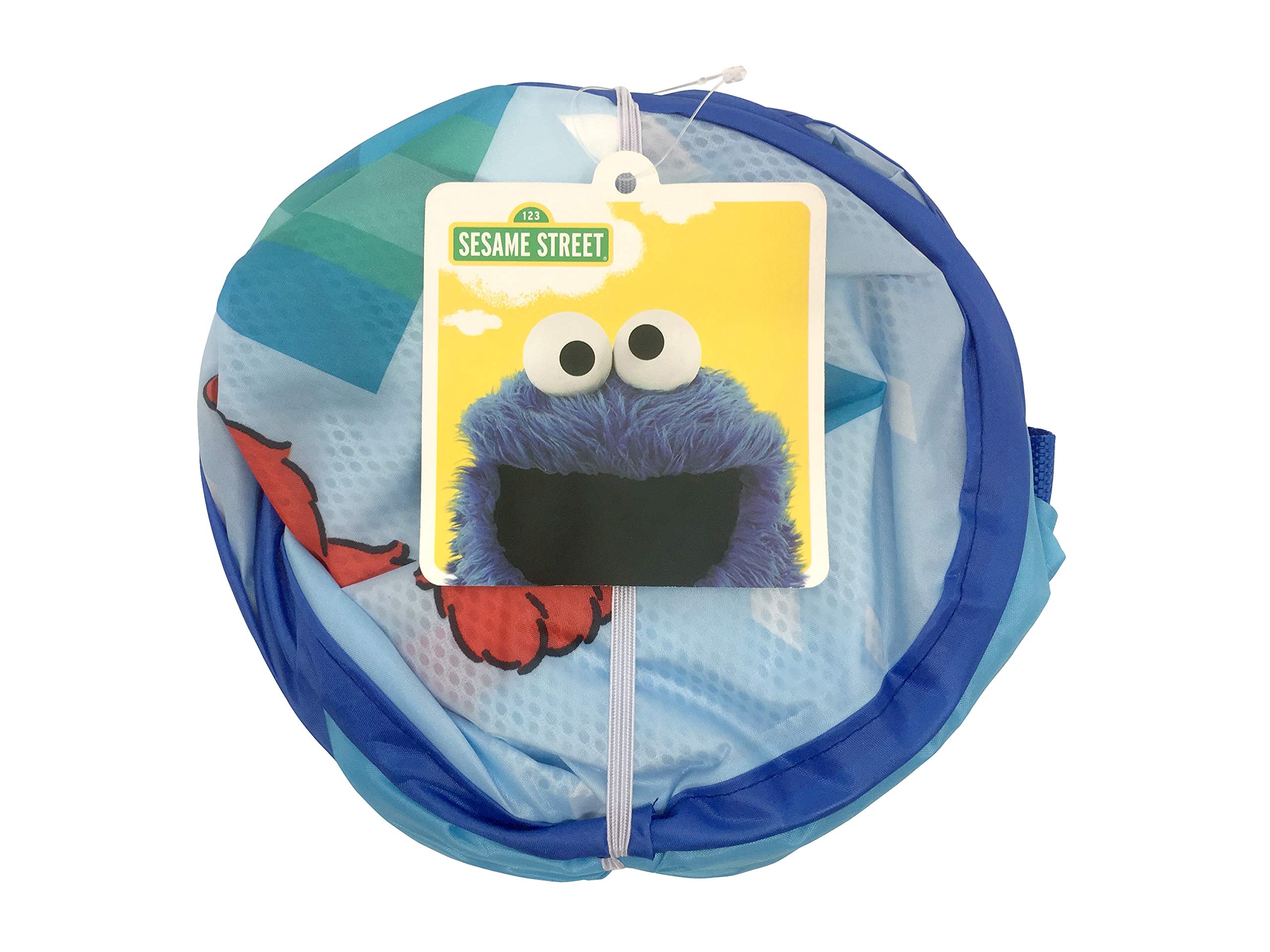 Sesame Street Elmo Yay Pop Up Hamper - Mesh Laundry Basket/Bag with Durable Handles, 22" x 14" (Official Sesame Street Product)