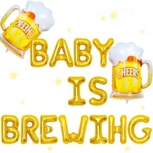 jevenis baby is brewing balloons baby is brewing banner baby reveal balloons baby brewing baby shower decor baby gender reveal decoration