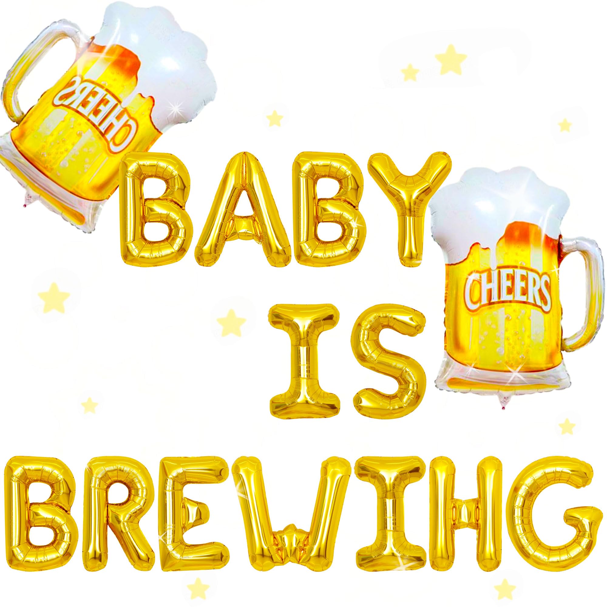 JeVenis Baby is Brewing Balloons Baby is Brewing Banner Baby Reveal Balloons Baby Brewing Baby Shower Decor Baby Gender Reveal Decoration