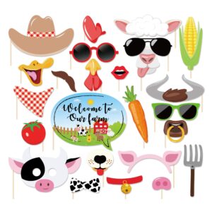 cc home farm animal photo booth props,farm animal wedding bridal shower birthday party supplies baby shower decorations 25ct