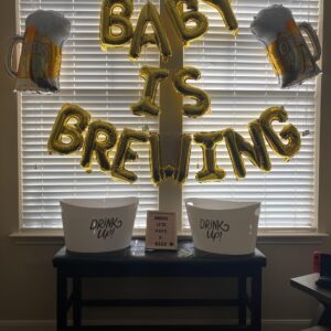 JeVenis Baby is Brewing Balloons Baby is Brewing Banner Baby Reveal Balloons Baby Brewing Baby Shower Decor Baby Gender Reveal Decoration